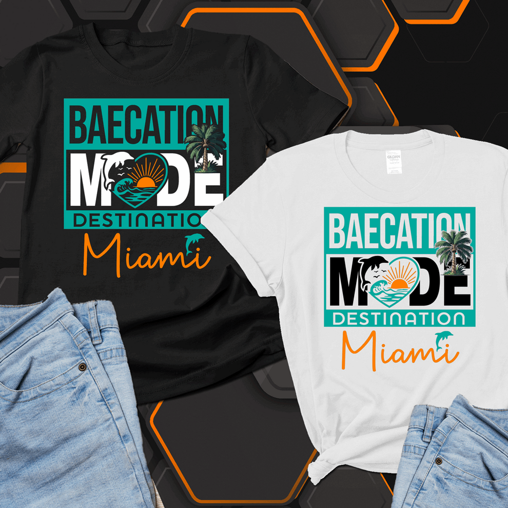 Baecation Mode Destination Miami shirt, matching couple Miami Florida ...
