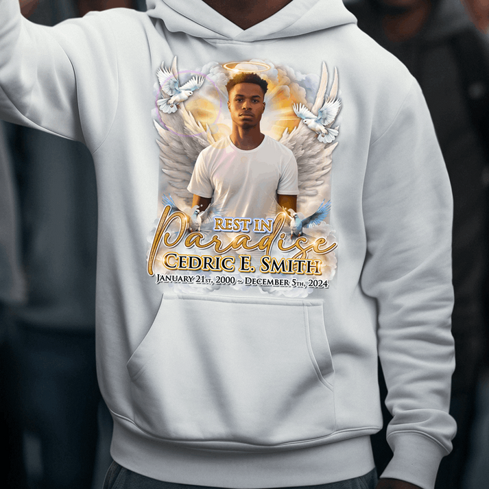 Custom Heaven Rest in Paradise Memorial T-Shirts and hoodies, funeral ...